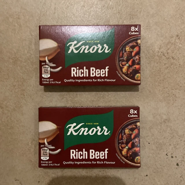 KNORR RICH BEEF STOCK CUBES 2packs of 8 cubes £9.72 - PicClick UK