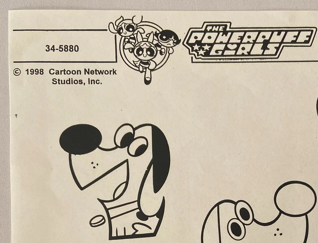 THE POWERPUFF GIRLS - Production Model Sheet - Talking Dog Poses - 98 ...