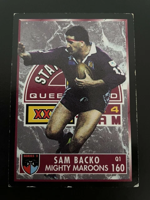NRL 1994 S2 Dynamic Trading Card #160 Sam Backo Q1 Mighty Maroons $1.95 ...