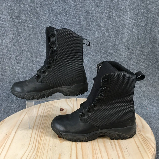 ALTAI BOOTS MENS 7.5 Black 8" Waterproof Tactical Combat Leather Mid ...