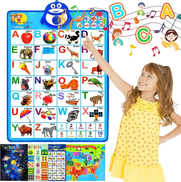 INTERACTIVE ABC WALL Chart With Sound, Electronic Talking Alphabet ...