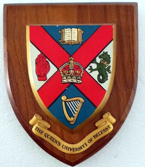 OLD QUEENS University Belfast College School Crest Shield Plaque yz £75 ...