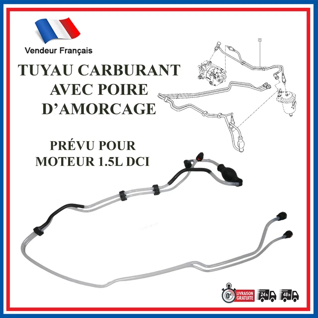 TUYAU AMORCAGE CARBURANT Avec Poire Pour Renault 1.5 Dci - 8200218942 ...