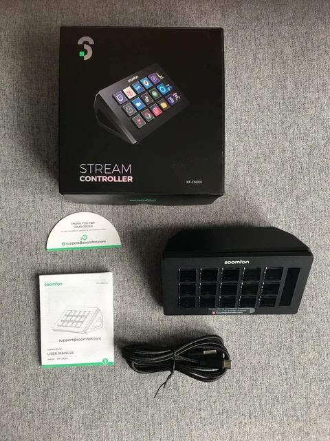 BLACK STREAM CONTROL Deck Studio Controller with 15 Macro Keys & Dashboard £78.72 - PicClick UK