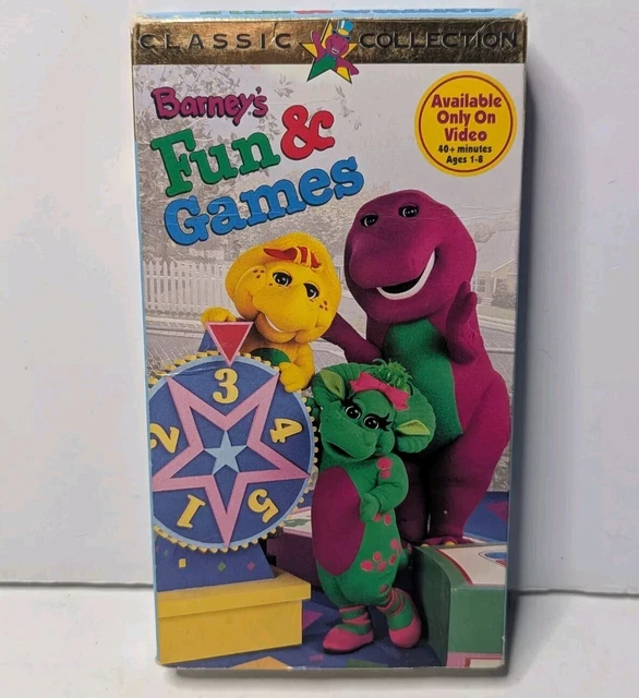 BARNEY - BARNEYS Fun and Games VHS Tape 1996 Classic Collection Cartoon ...