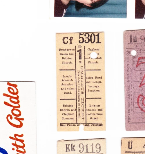 BUS TICKET - LONDON HORSE BUS c1899 67 CAMBERWELL GREEN CLAPHAM COMMON ...