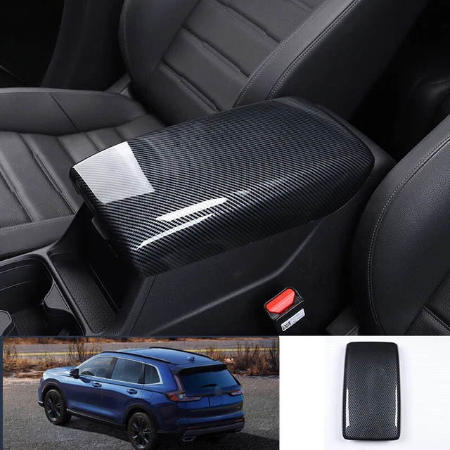 POUR HONDA CR-V CRV 2023-2024 console centrale en fibre de carbone accoudoir boîtier housse ...
