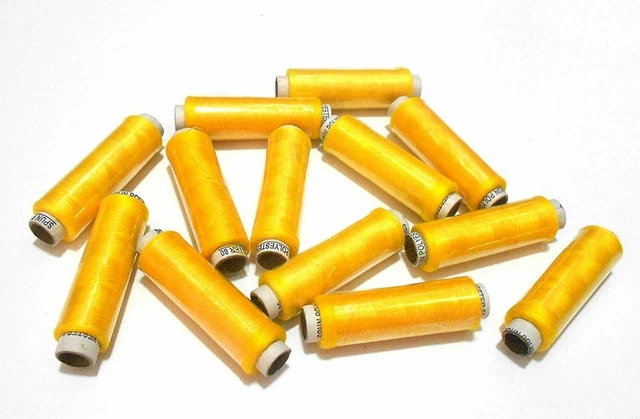 TRADITIONAL SEWING THREAD Color Yellow Each 800 Meter 20 Pcs $40.60 ...