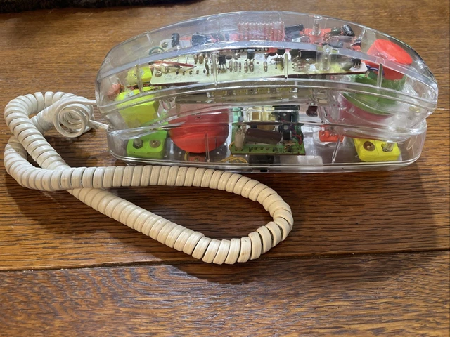 VINTAGE 90'S CONAIR Neon Brights Phone Clear Transparent Landline SW205 ...