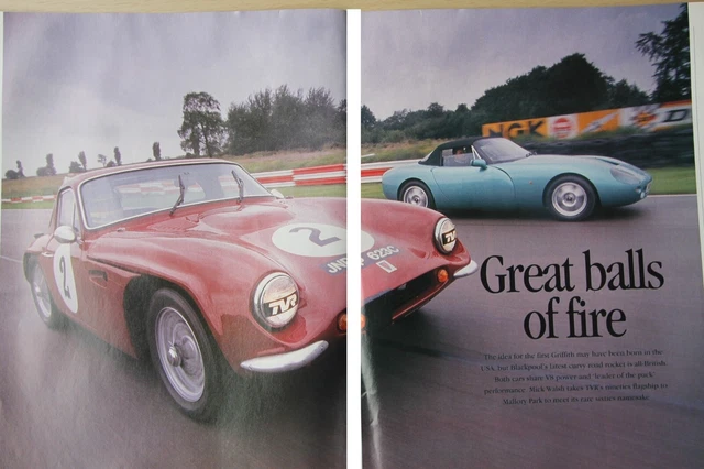 ORIGINAL CSC 1992 mag article: TVR GRIFFITH, driven at Mallory Park £5. ...