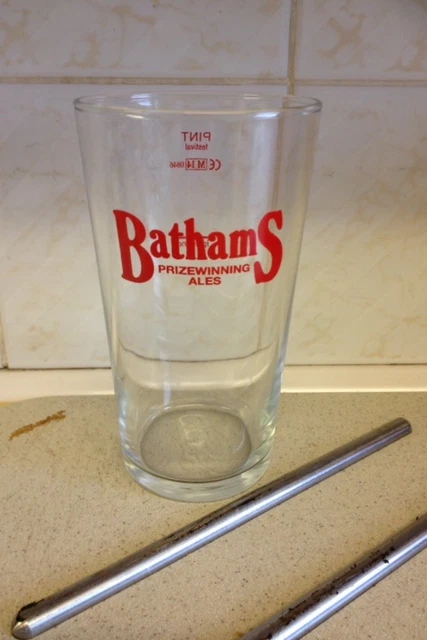 BATHAMS REAL ALE Beer Pint Glass £1.99 - PicClick UK