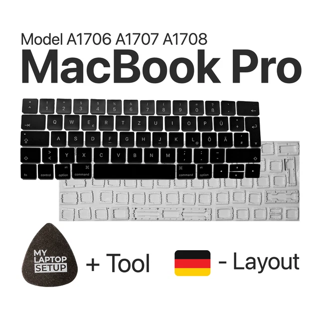 ERSATZTASTE FÜR MACBOOK Pro (2016-2017) A1706 A1707 A1708 DE-Layout ...
