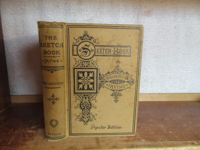 OLD SKETCH BOOK 1890's RIP VAN WINKLE LEGEND OF SLEEPY HOLLOW CHRISTMAS ...