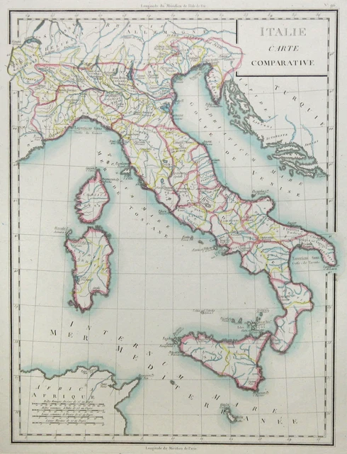 ITALY ORIGINAL COPPERPLATE Map Tardieu 1800 £76.11 - PicClick UK