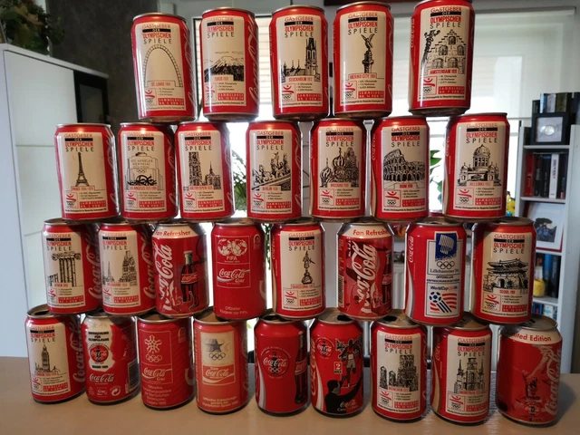 RIESEN COCA COLA DOSEN SAMMLUNG AB 1986 OLYMPIA FUßBALL MUSIK OTTIFANTEN... EUR 85,00 - PicClick DE