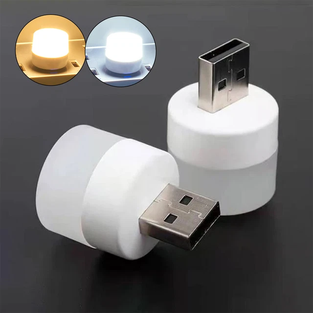 5PCS USB PORTABLE LED Mini Night Light Small Round Lamp Computer Mobile ...