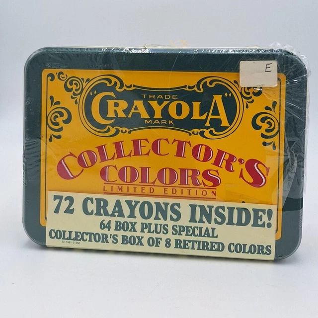 NEW VINTAGE CRAYOLA Crayons Tin Collectors Colors 72 Count Limited ...
