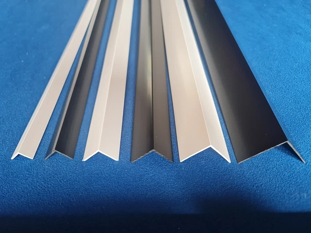 PLASTIC ANGLE CORNER TRIM RIGID PVC 90 DEGEE WHITE+ BLACK 5mm - 80mm X ...