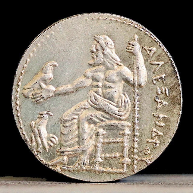 320-306 BC ANCIENT Greek Coin Head of Herakles and Zeus - Tetradrachm ...