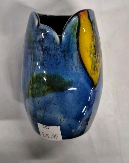 NEW SHAPE STUDIO Poole Pottery Wild Poppy Hand Thrown Alan White 4 Vase ...