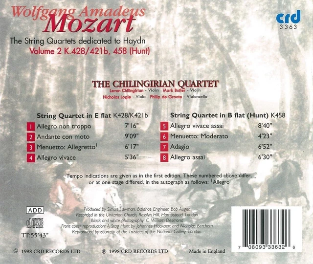 WOLFGANG AMADEU WOLFGANG Amadeus Mozart: The String Quartets Dedicated to H (CD) $13.61 ...