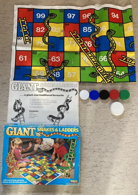 SPEAR'S GAMES GIANT Snakes & Ladders Vintage Read Description 1980s 80s ...