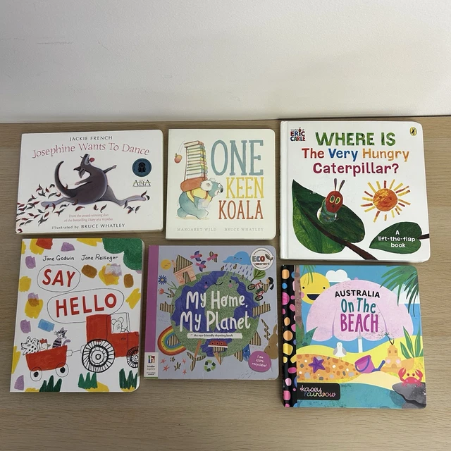 BOARD BOOK BUNDLE x 6 Lot Set Baby Toddler Jackie French Eric Carle ...