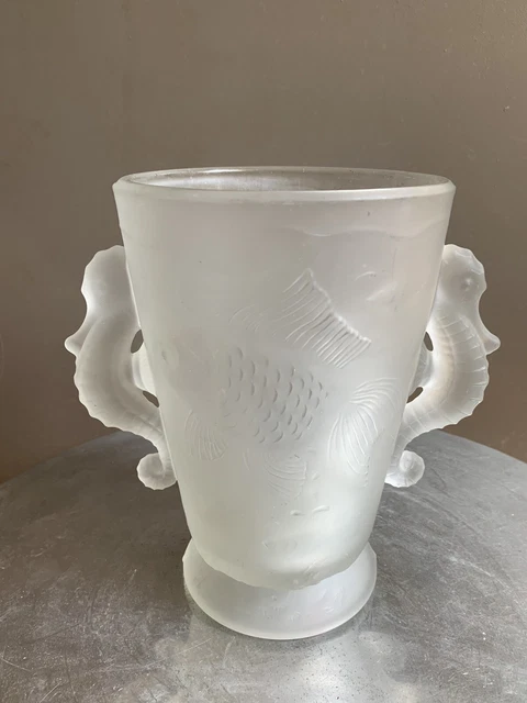 VASE JOSEPH INWALD Poissons Et Hippocampes ( No Daum, lalique, Art Déco ...