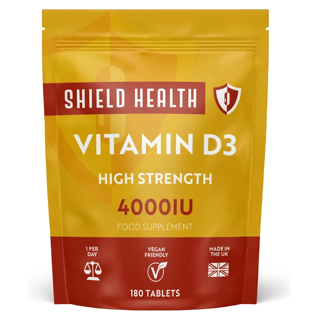 VITAMIN D3 TABLETS 4000IU 180 High Strength Vit D Supplement £3.98 ...