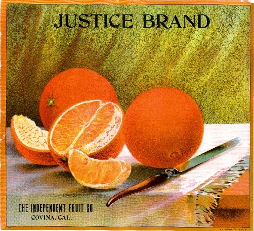 COVINA LOS ANGELES California Daisy Orange Citrus Fruit Crate Label Art ...