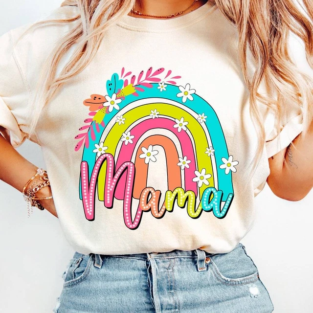 FLORAL MAMA PNG, Mother's Day Png, Sublimation Design, Mom Shirt Design, Bright £6.40 - PicClick UK