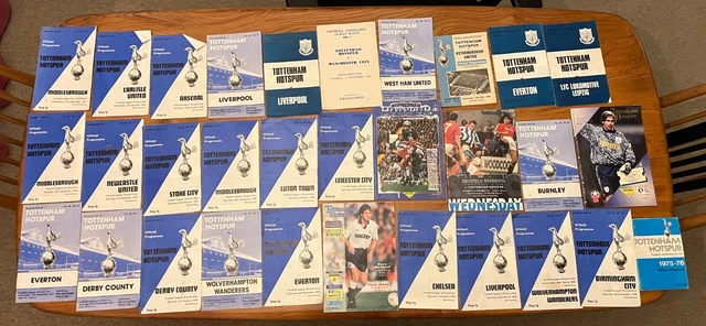 COLLECTION OF FOOTBALL programmes 1960s and 1970s Chelsea and Tottenham ...