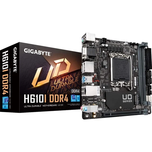 GIGABYTE H610I DDR4 Ultra Durable Intel 1700 Socket Motherboard, Mini ...