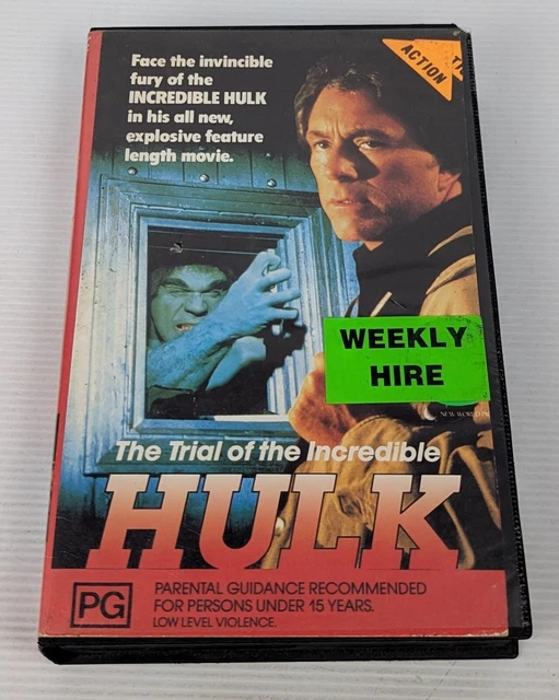 THE TRIAL OF The Incredible Hulk - VHS Tape Big Box Ex-Rental 1989 Lou ...