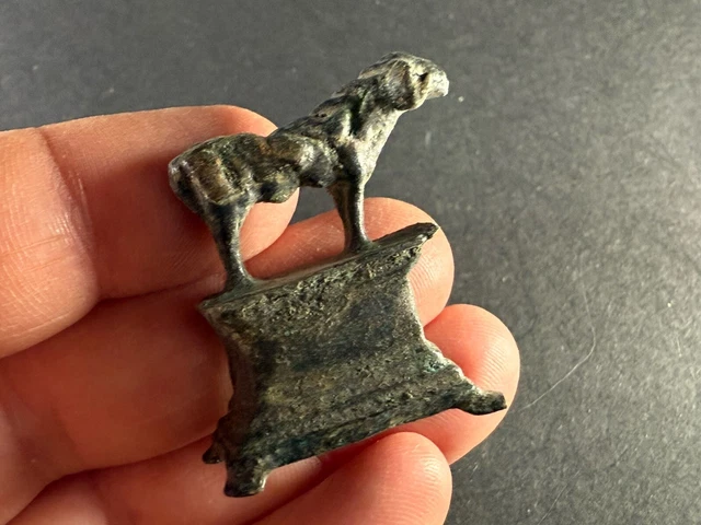 RARE ANCIENT ROMAN Bronze Ram Figurine Statue On Stand - Circa 100-300 ...