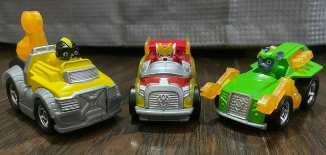 LOT 3 PAW Patrol Mighty Pups Super Paws True Metal Car Toy Marshall ...