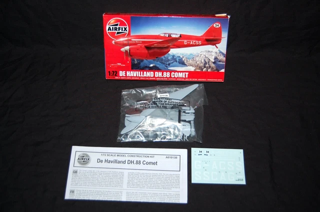 AIRFIX 1/72 SCALE De Havilland DH.88 Comet Model Kit 2011 Release £10. ...