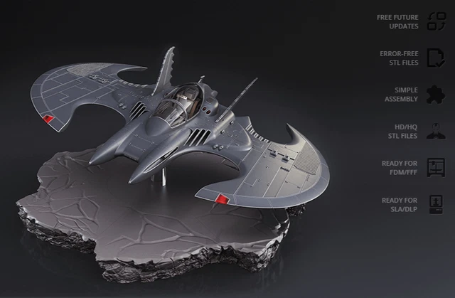 BATWING 1989 COCKPIT ONLY Resin 3d printed DIY model kit 1:25 Scale £29 ...