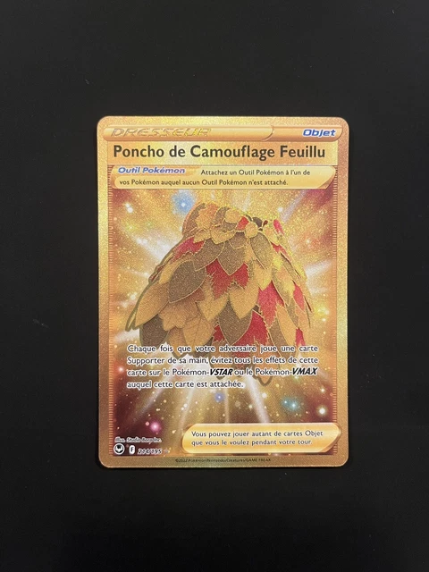CARTE POKÉMON PONCHO de Camouflage Feuillu 214/195 Tempête Argentée EUR ...