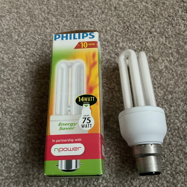 PHILIPS 14W ENERGY Saver Light Bulb (Equiv to 75W) – Bayonet Cap B22 ...
