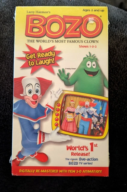 BOZO THE WORLD'S Most Famous Clown VHS Shows 1-2-3 Sealed Brand New ...