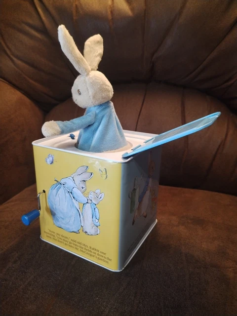 PETER RABBIT JACK In A Box Beatrix Potter Musical Toy Excellent ...