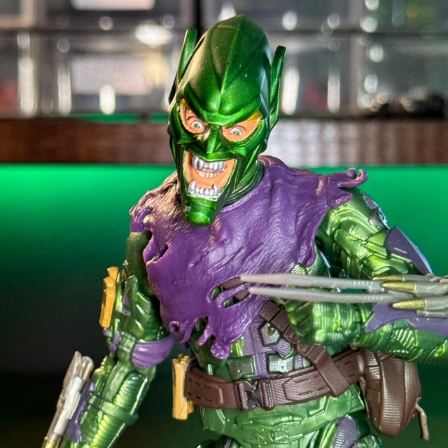 GREEN GOBLIN FACEPLATE Up(Spiderman 2002) Headsculpt Marvel Legends £28 ...