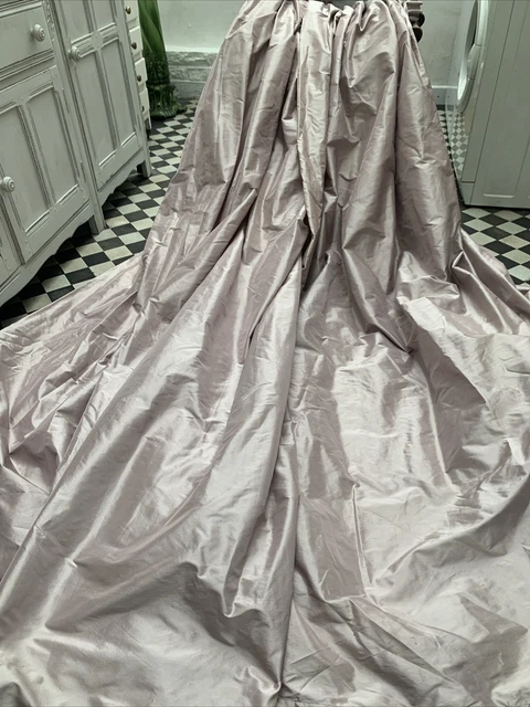 LAURA ASHLEY, TENDE Pura Seta, Lilla 89""L x 92"" L (225 x 233) EUR 186 ...