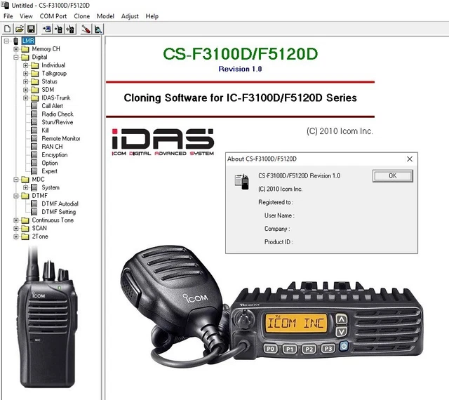 ICOM CS-F3100D/F5120D REV. 1.0 SOFTWARE for IC-F3100D/F4100D/F5120D ...