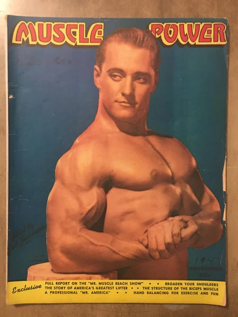 MUSCLE POWER MAGAZINE November 1947 Alan Stephen Vintage Bodybuilding ...