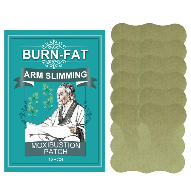 12PCS SLIM ARM Patch Herb Self-Heating Fat Burning Mugwort Moxa Plaster ...