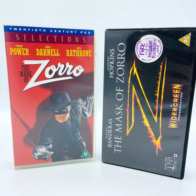 THE MASK OF Zorro x2 VHS Movie Bundle 2002 Antonio Banderas Vintage £7. ...