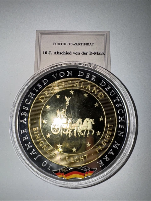 GEDENKMÜNZE MEDAILLE 10 Jahre Abschied Von Der Deutschen Mark EUR 10,00 - PicClick DE