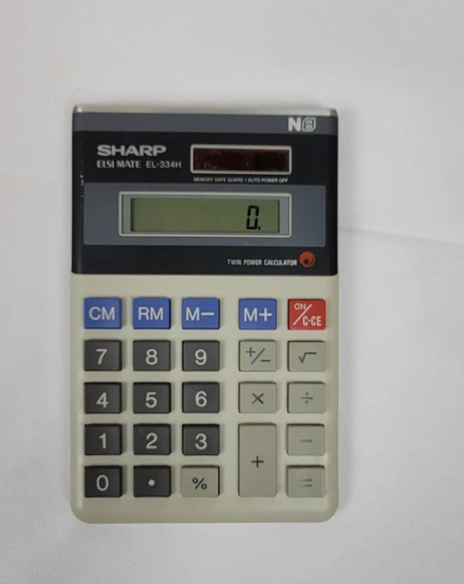 VINTAGE SHARP CALCULATOR EL-334H ELSI Mate Twin Power £13.63 - PicClick UK